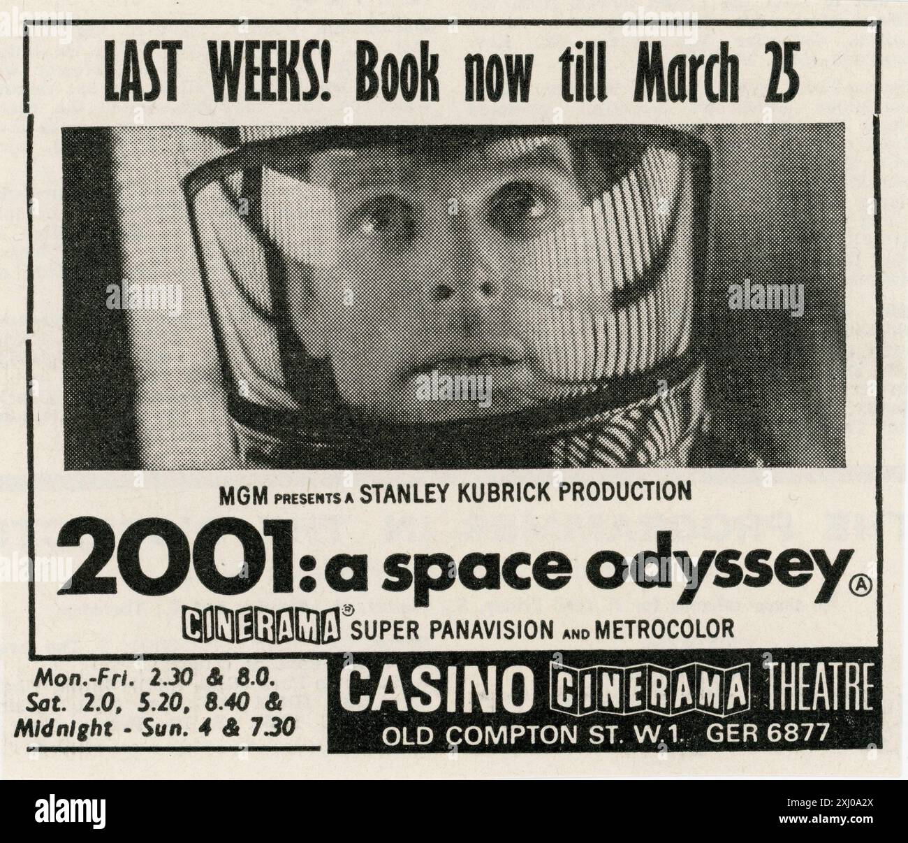 Magazine Ad for premiere showing at CASINO CINERAMA THEATRE, London of ...