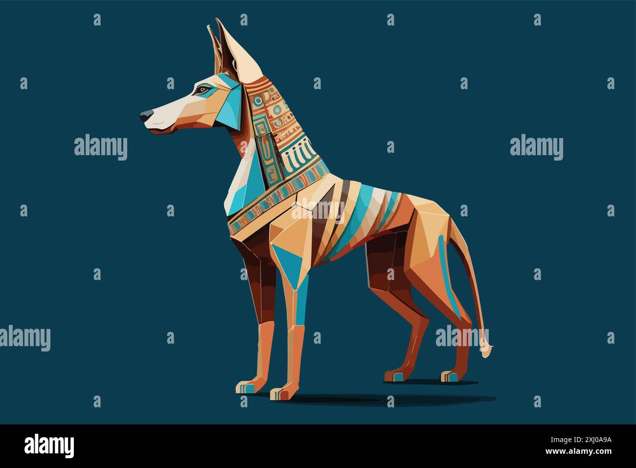 Pharaonic Dog vector illustration Stock Vector Image & Art - Alamy