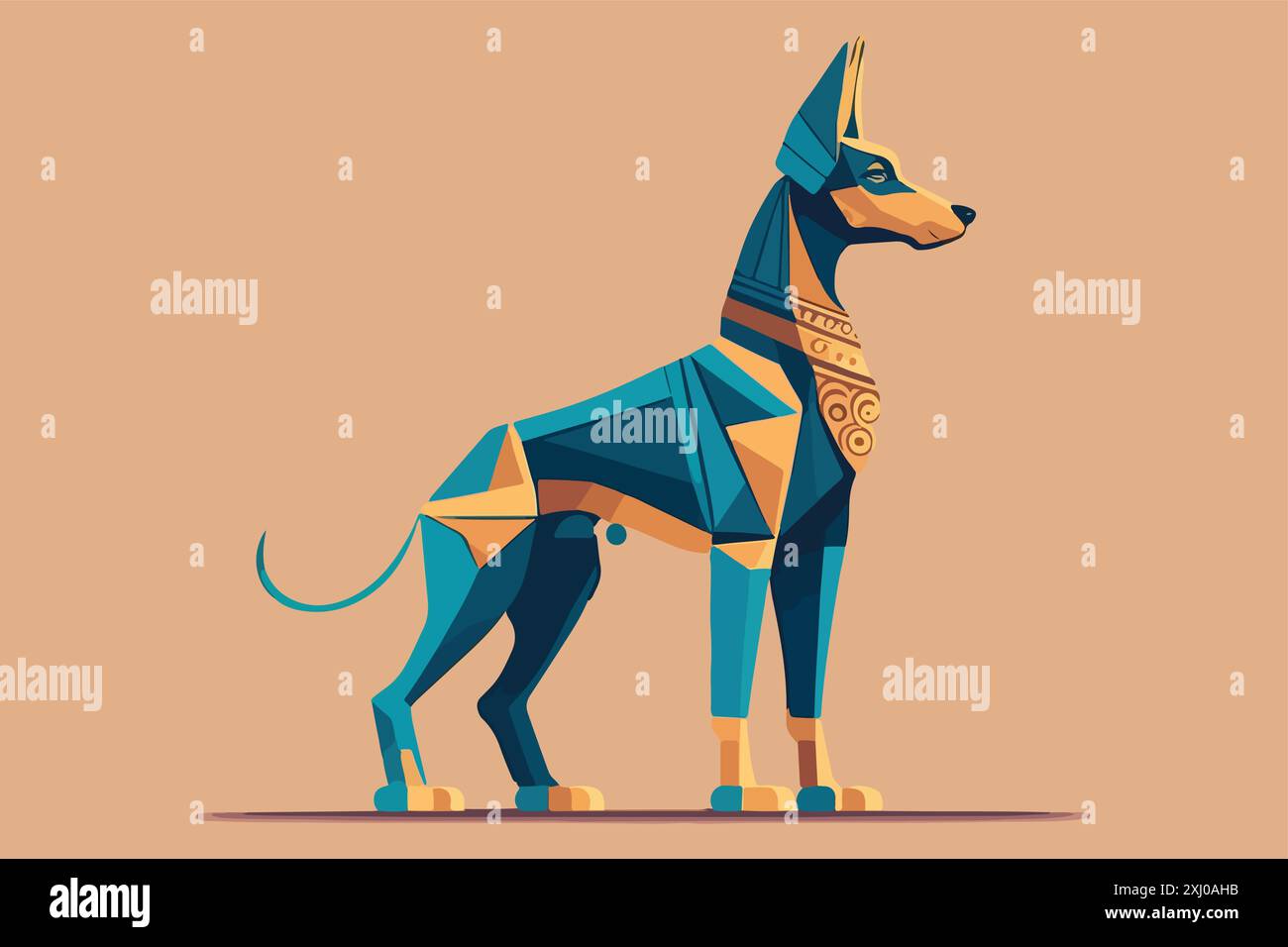 Pharaonic Dog vector illustration Stock Vector Image & Art - Alamy