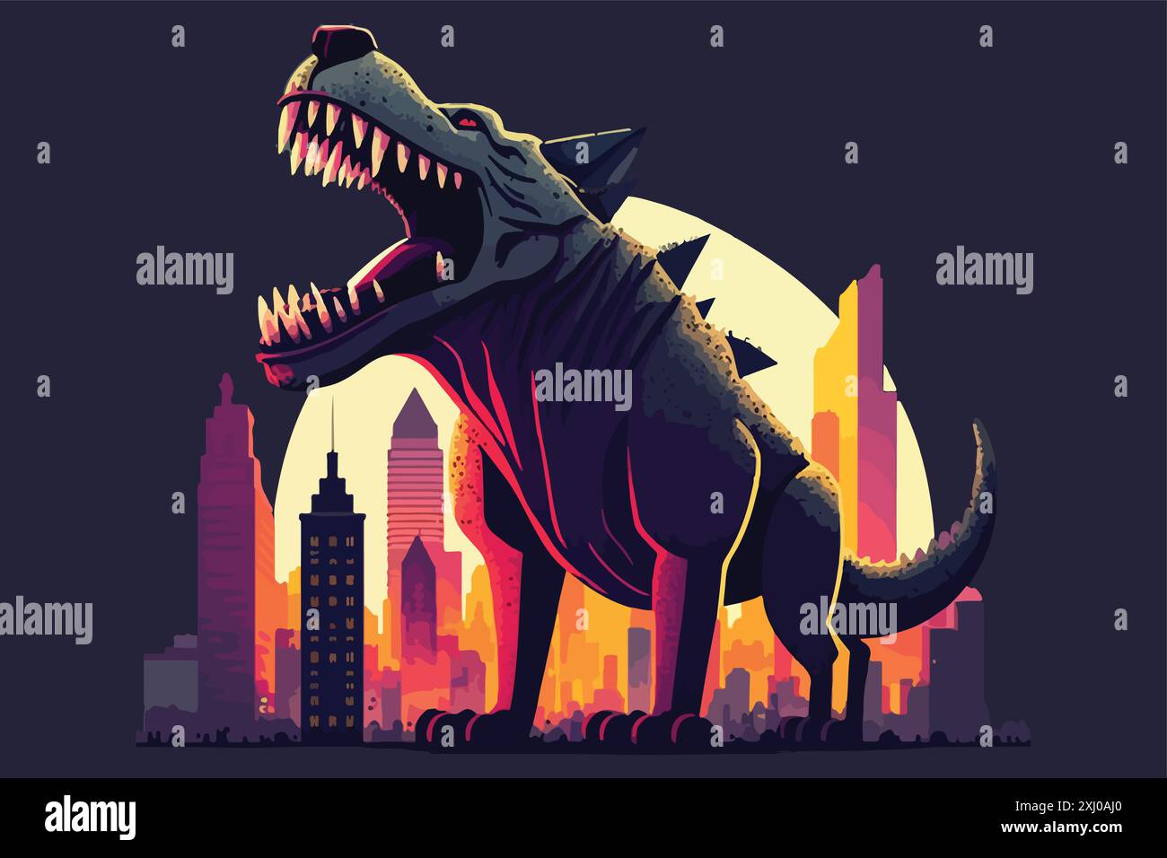 Dogzilla vector illustration Stock Vector Image & Art - Alamy