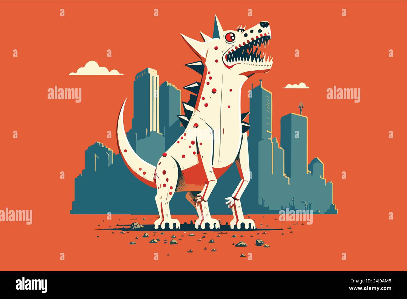 Dogzilla vector illustration Stock Vector Image & Art - Alamy