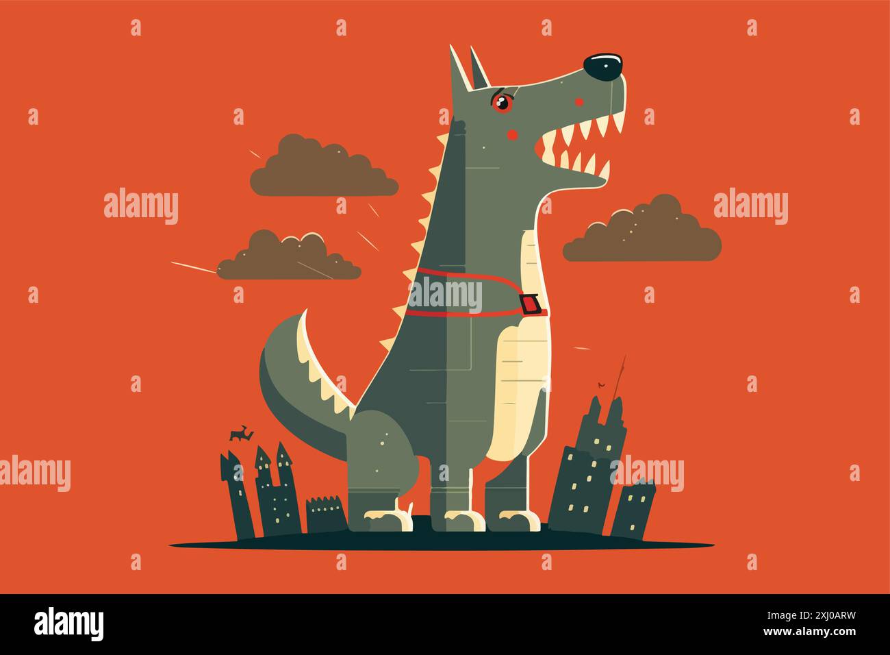 Dogzilla vector illustration Stock Vector Image & Art - Alamy