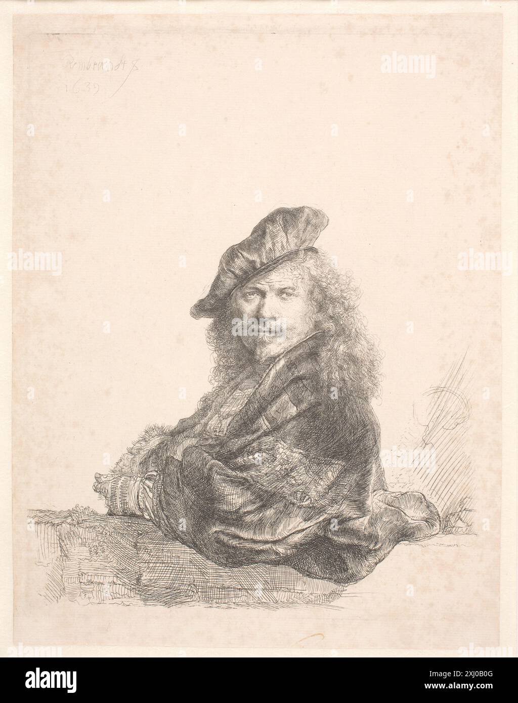 Self -portrait Rembrandt van Rijn 1606 - 1669 Engraving, Print The New ...