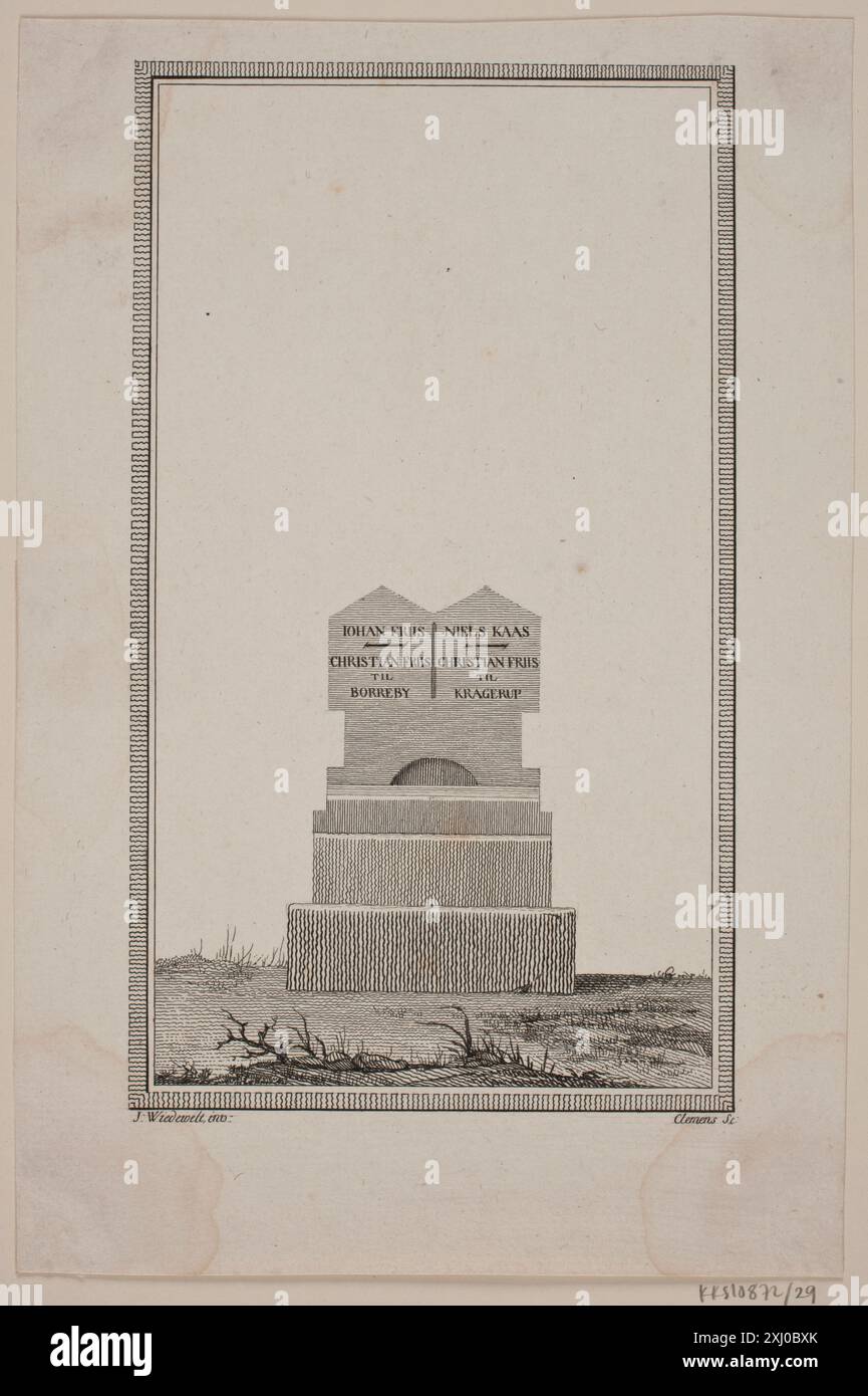 This etching by J.F. Clemens after Johannes Wiedewelt depicts Johan ...