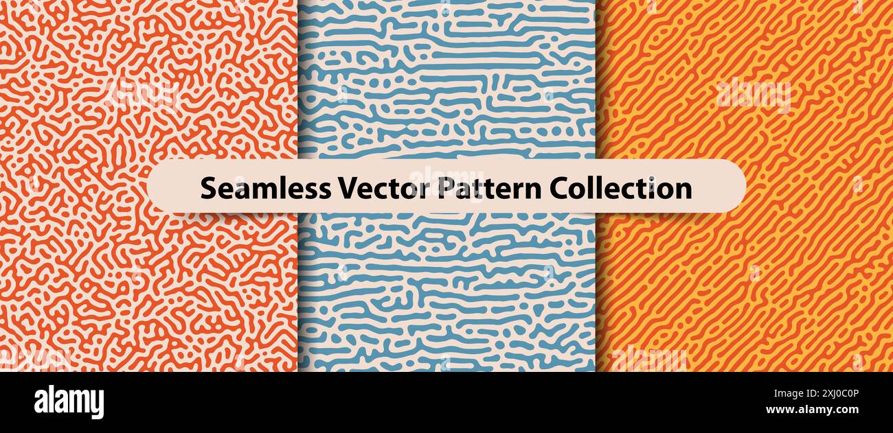 Reaction-diffusion turning seamless pattern, monochrome seamless ...