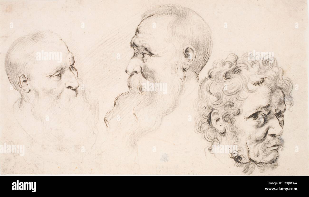 Three men's heads Rubens, Peter Paul 1577 - 1640, Dyck, Anthony van ...