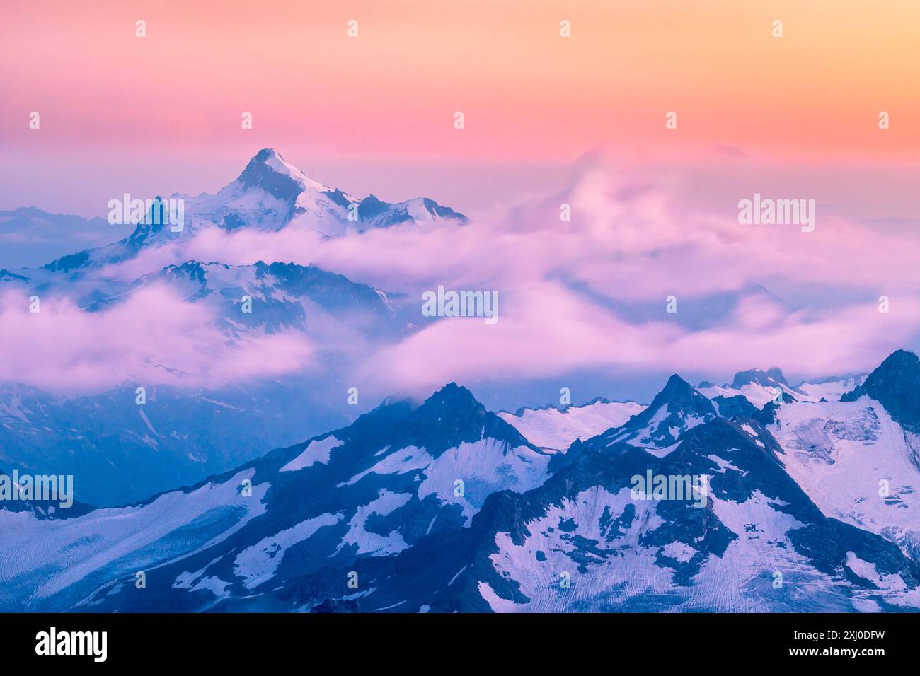 Clouds snow capped peaks caucasus hi-res stock photography and images ...