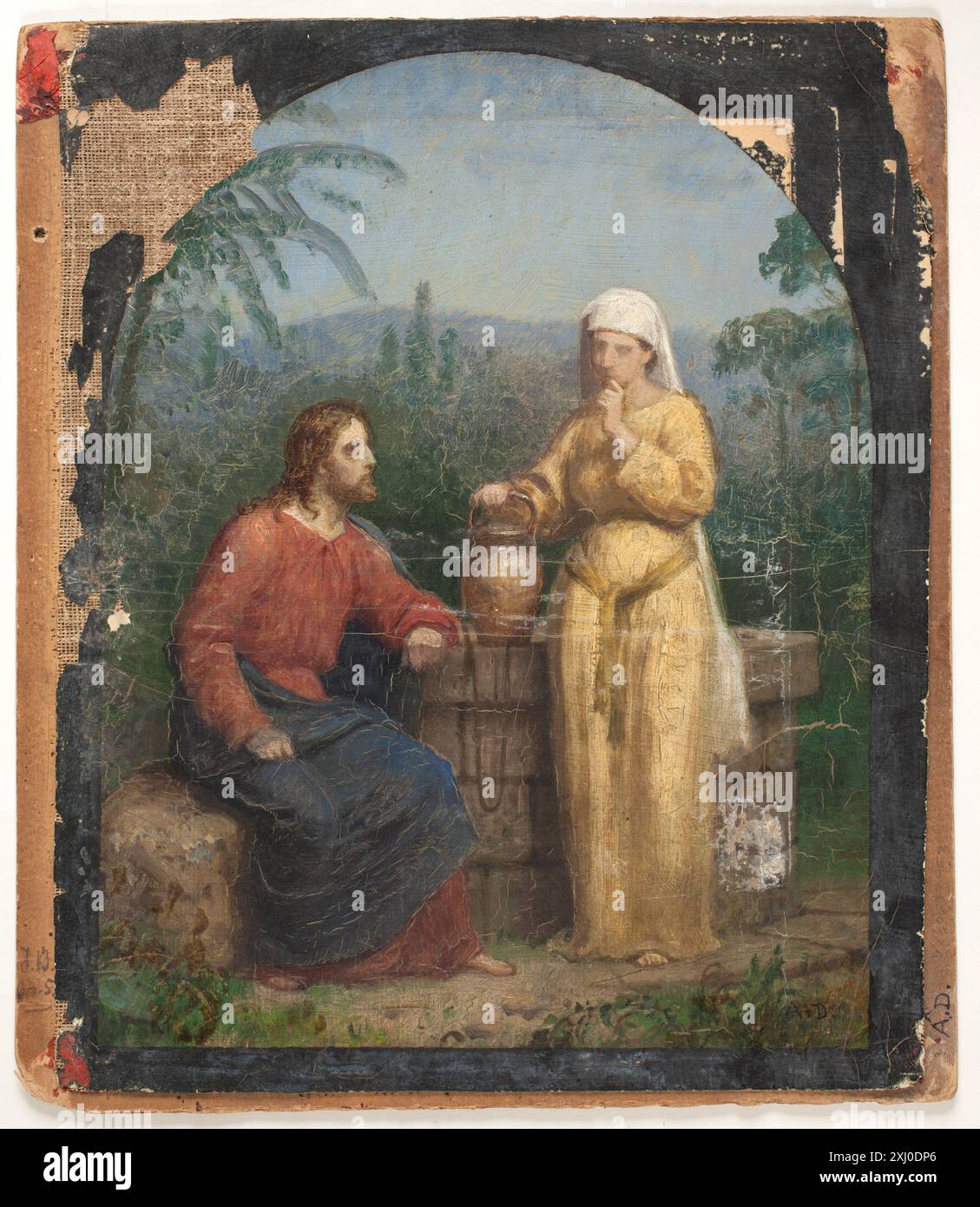 Oil sketch to Jesus and the Samaritan at the well Dorph, Anton 1831 ...