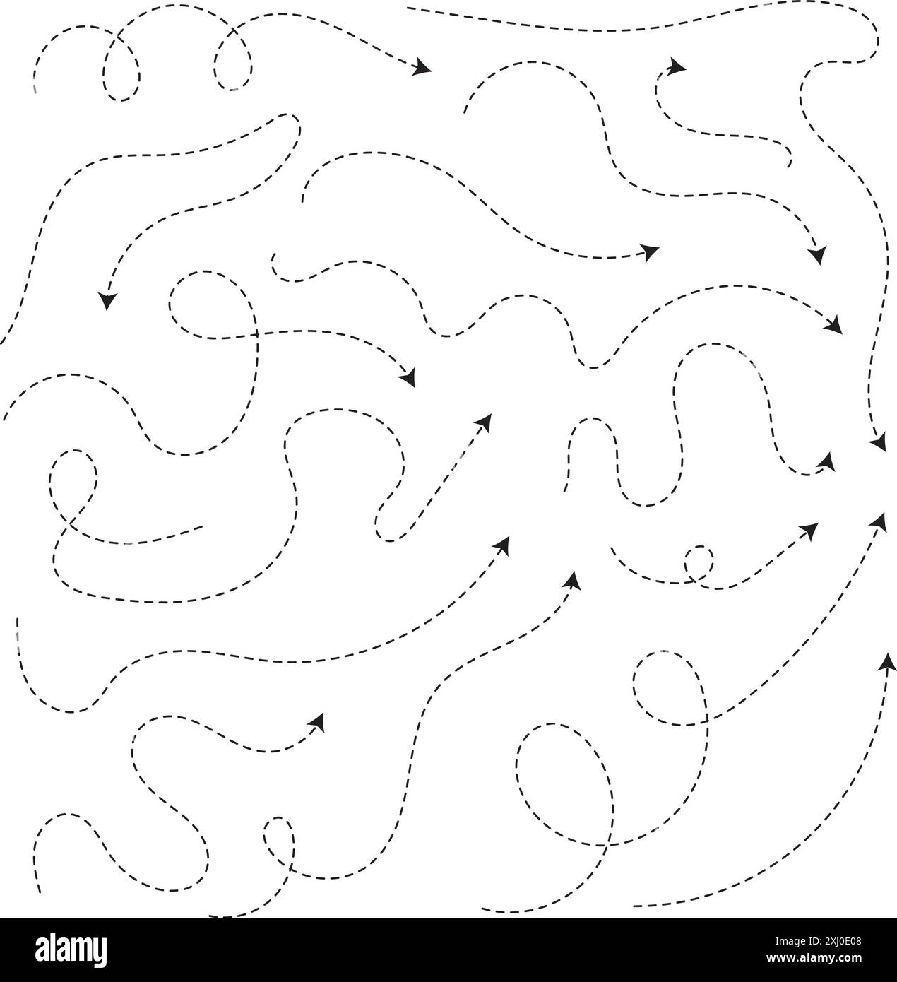 Dotted Line Arrows Dot Style Hand Drawn Doodle Arrow Set Curve Dotted Line Arrow Set Dashed