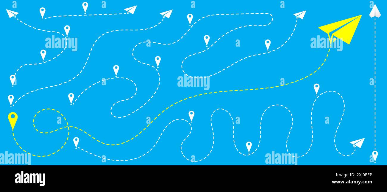 The business concept is minimal a group of paper planes in one ...