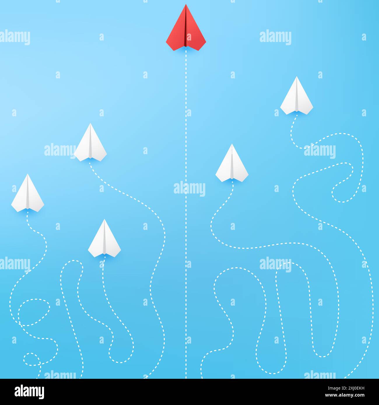 Winner red paper plane Stock Vector Images - Alamy