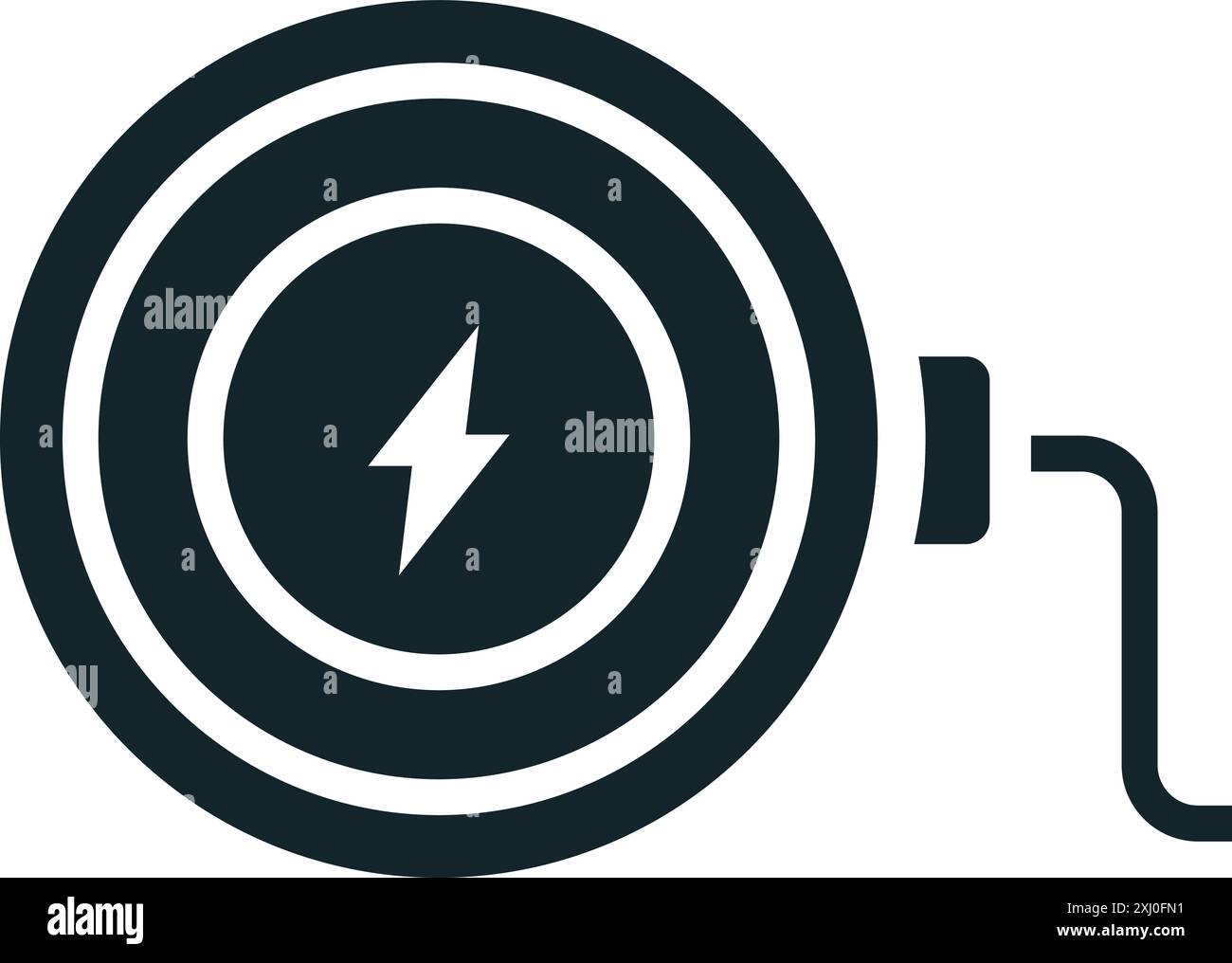 Wireless Charging Pad Icon: A vector illustration in monochrome ...