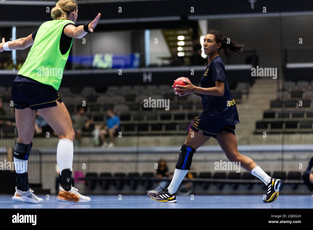 240716 Jamina Roberts at a training session with the Swedish women's ...