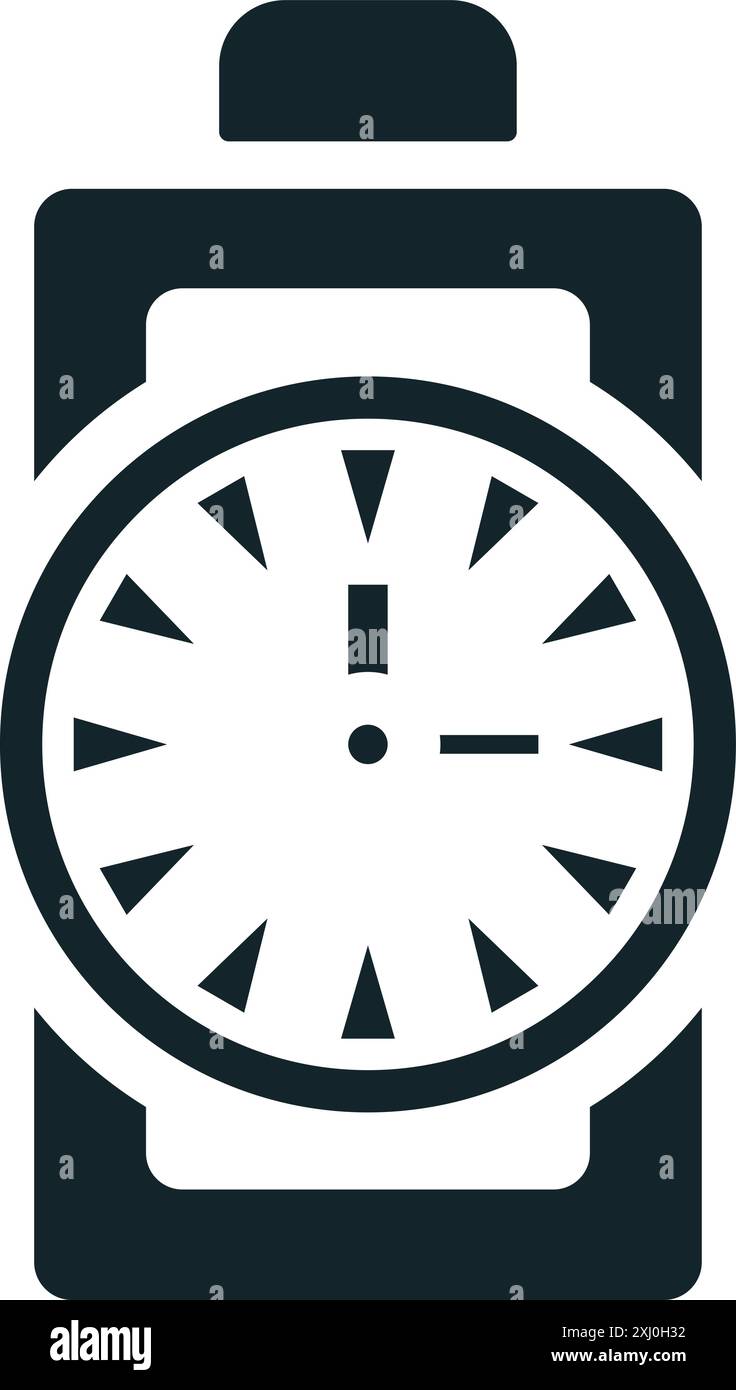 Charging Time Icon: A vector illustration in monochrome, depicted ...