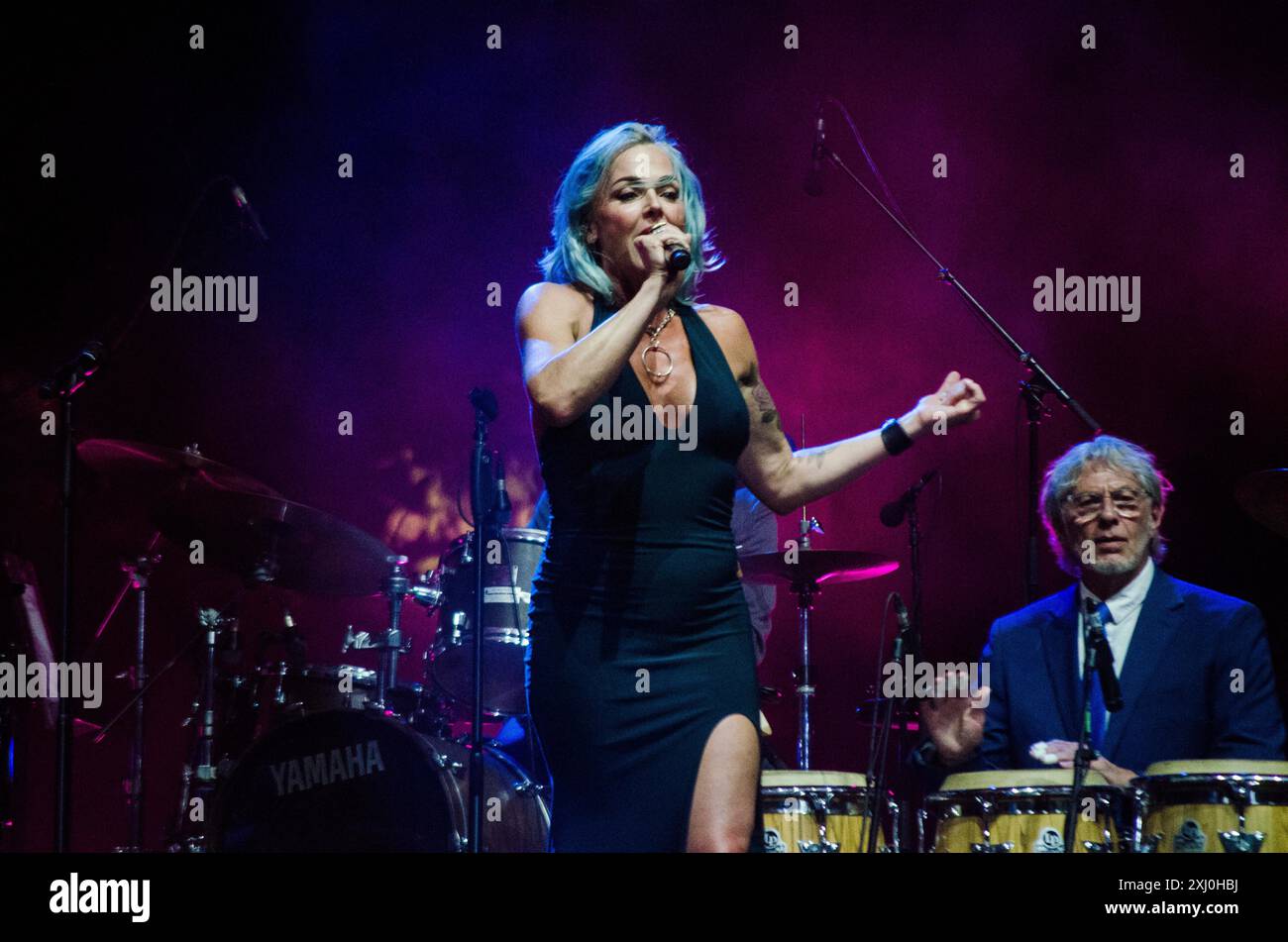 Storm Large of Pink Martini performing at Rockwave Nights in Lycabettus ...