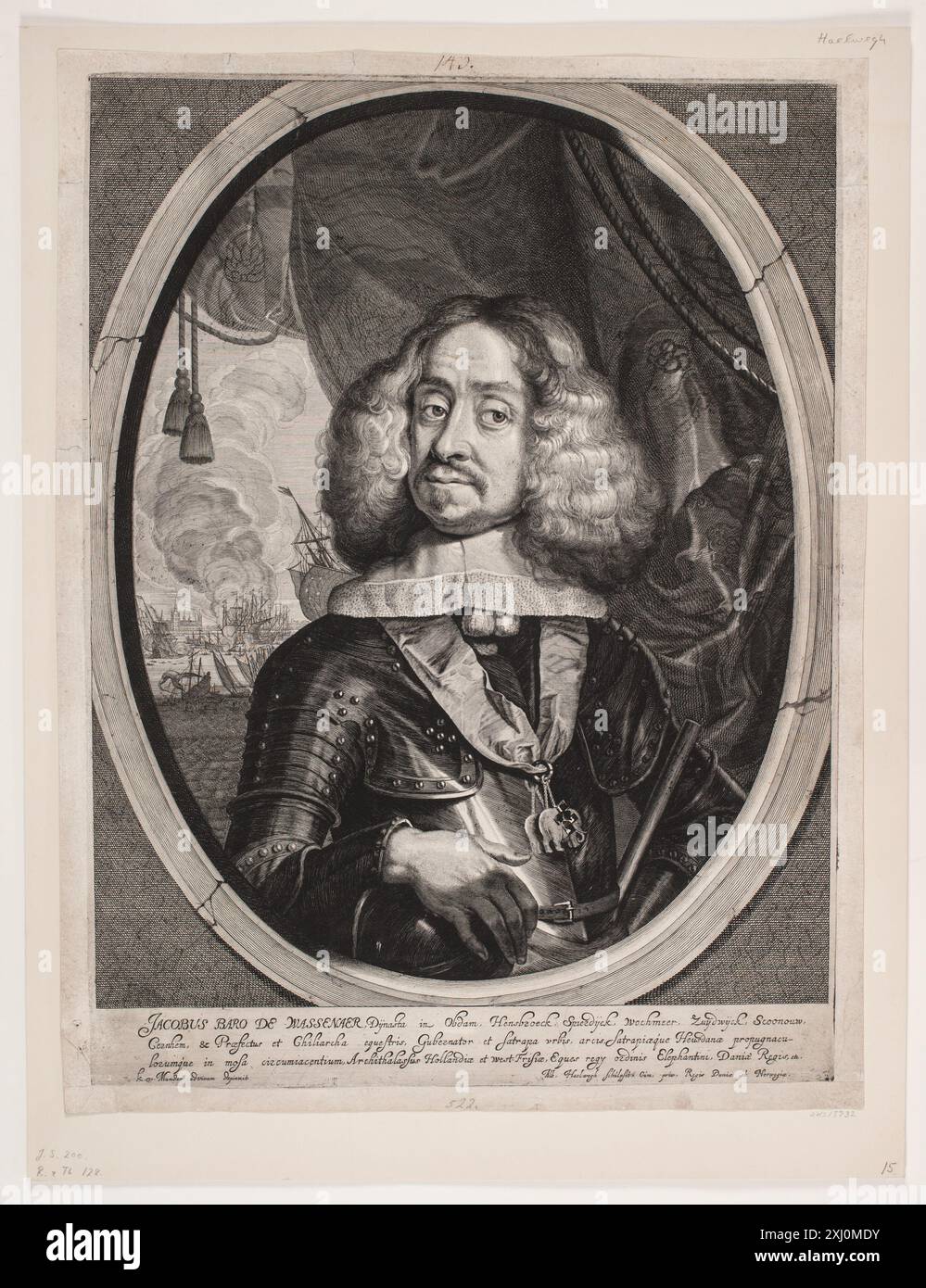 Copper engraving by Albert Haelwegh and Karel van Mander III depicting ...
