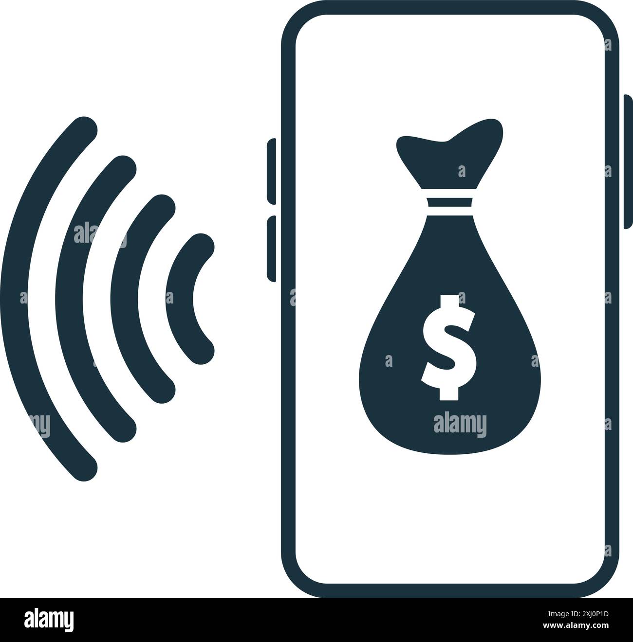 Contactless Technology icon. Simple creative element. Filled monochrome ...