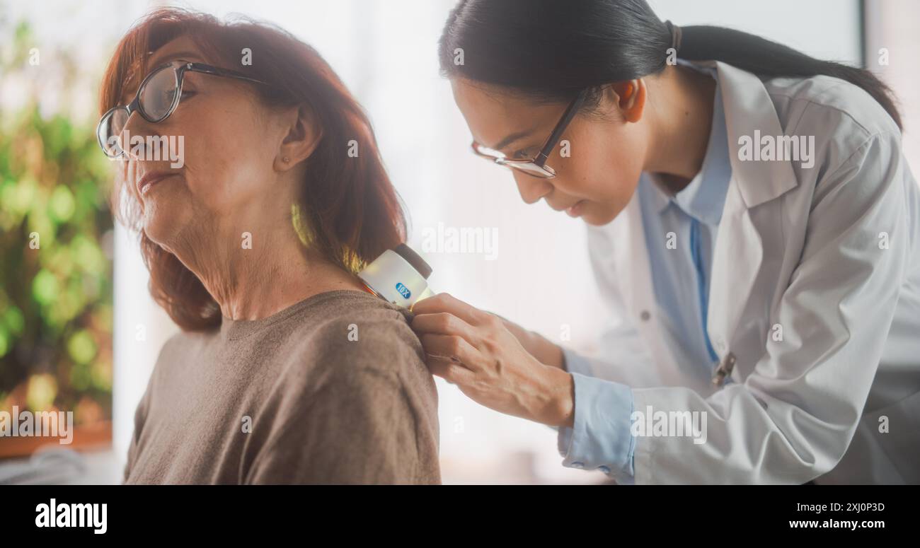 Middle Aged Female Passing a Medical Examination by a Young General ...