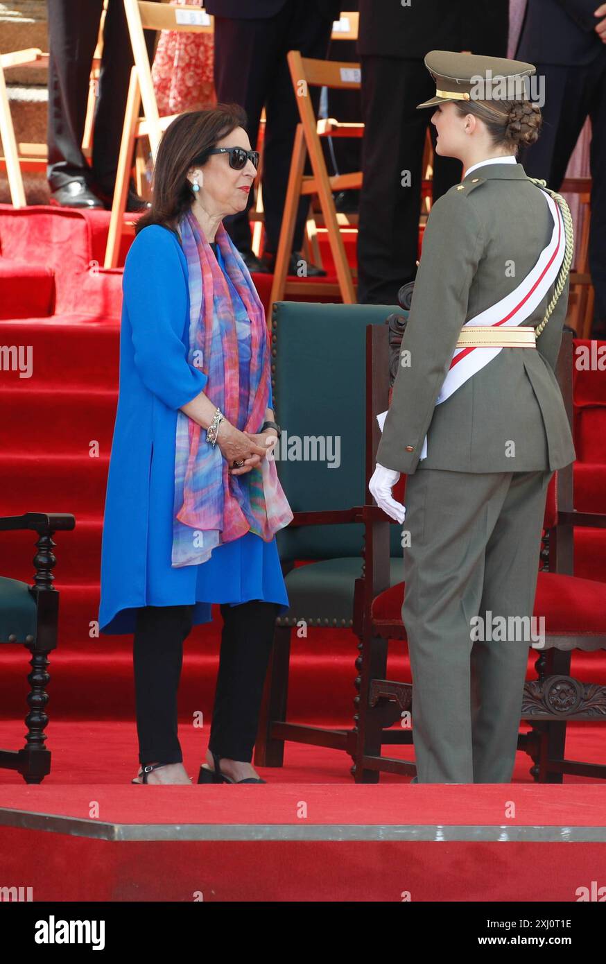 Spanish Queen Letizia and Princess Leonor de Borbon with Margarita ...