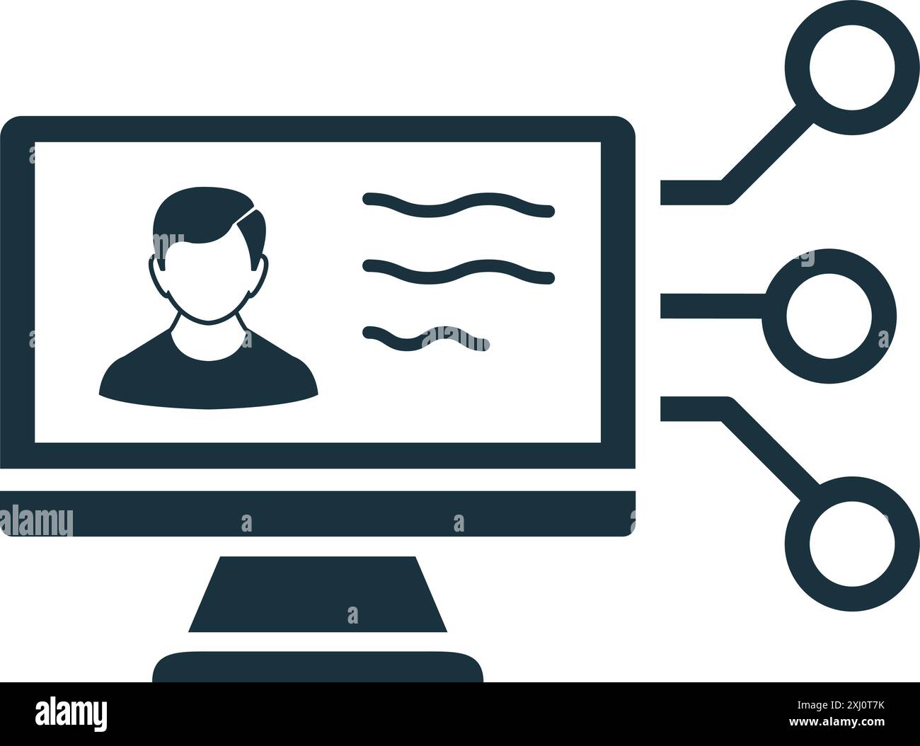 Digital Identity icon. Simple creative element. Filled monochrome ...