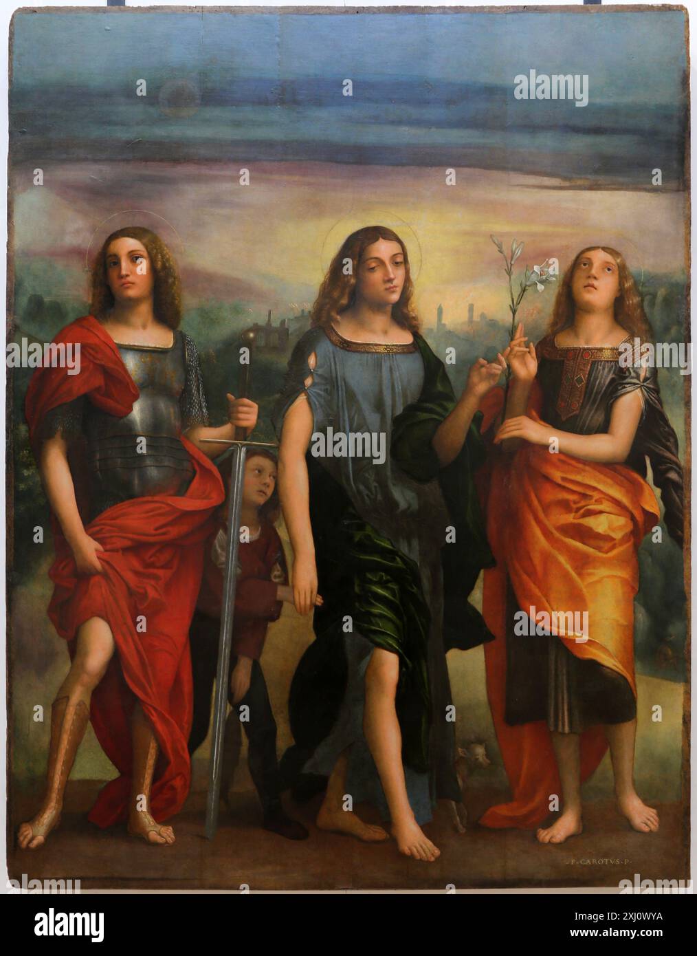 painting by Giovan Francesco Caroto in Castelvecchio museum in Verona ...