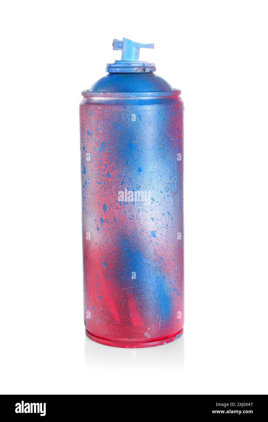 One can of bright spray paint isolated on white Stock Photo - Alamy