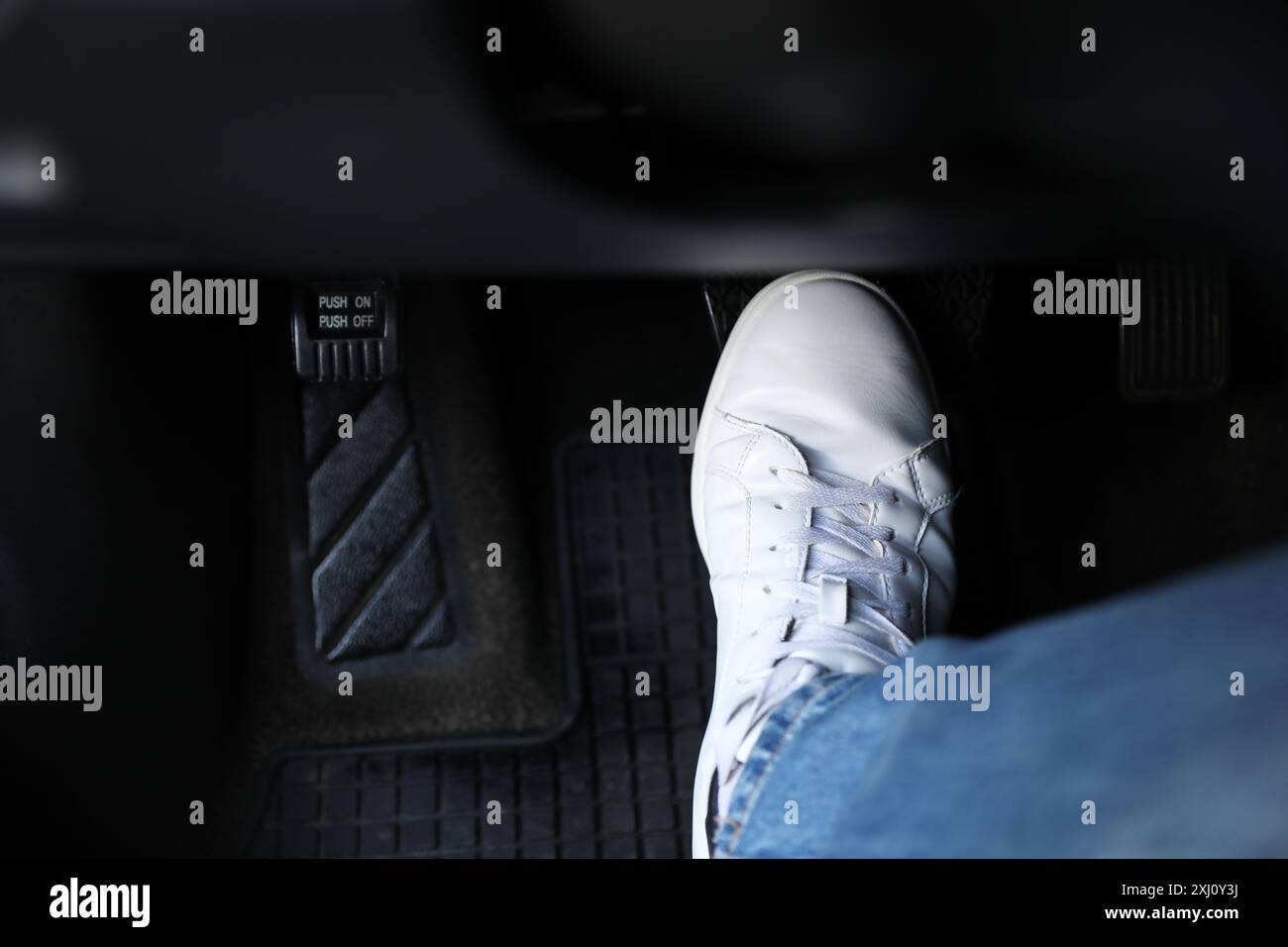 Foot on brake pedal hi-res stock photography and images - Alamy