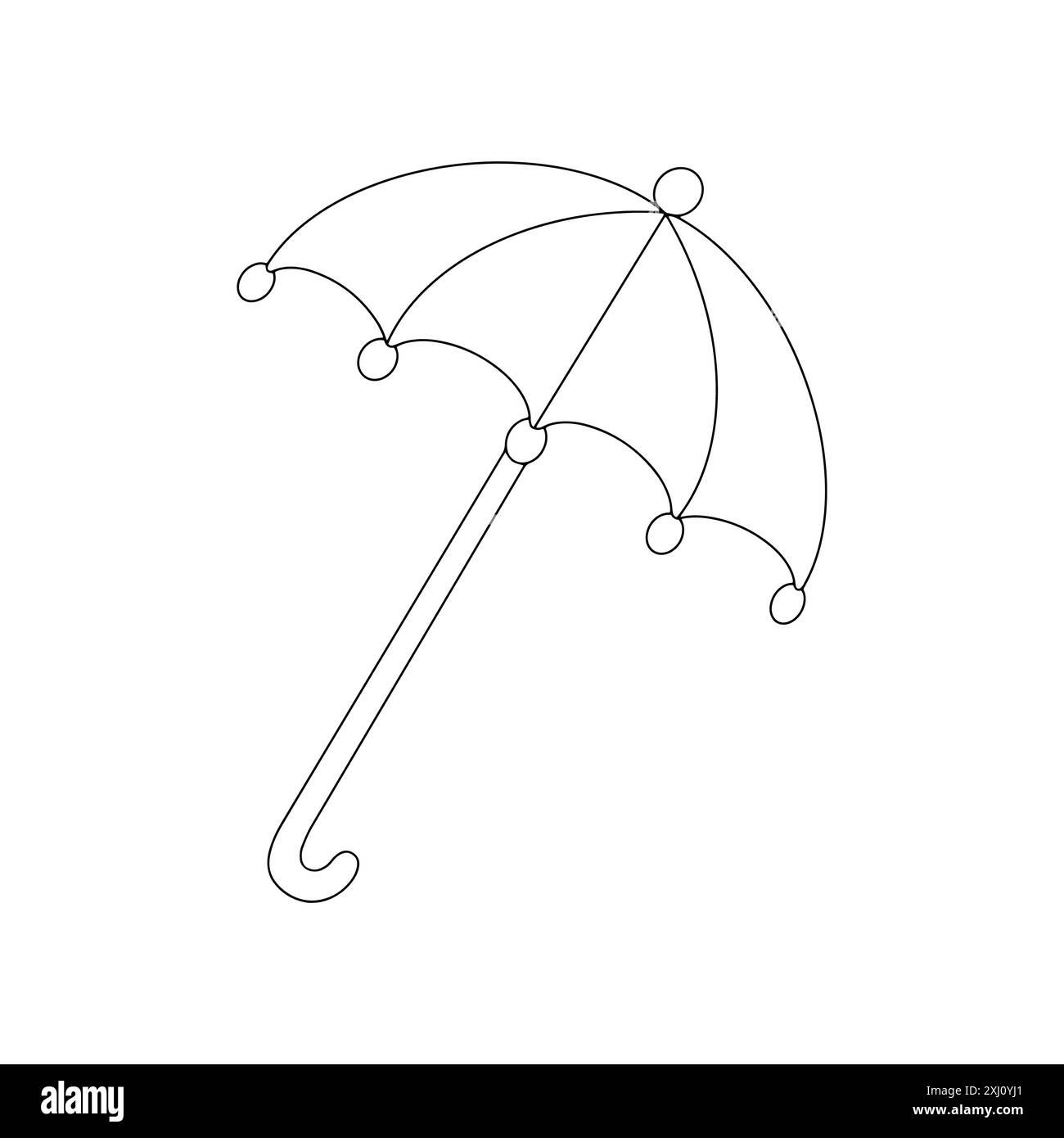 Umbrella Coloring Book Page