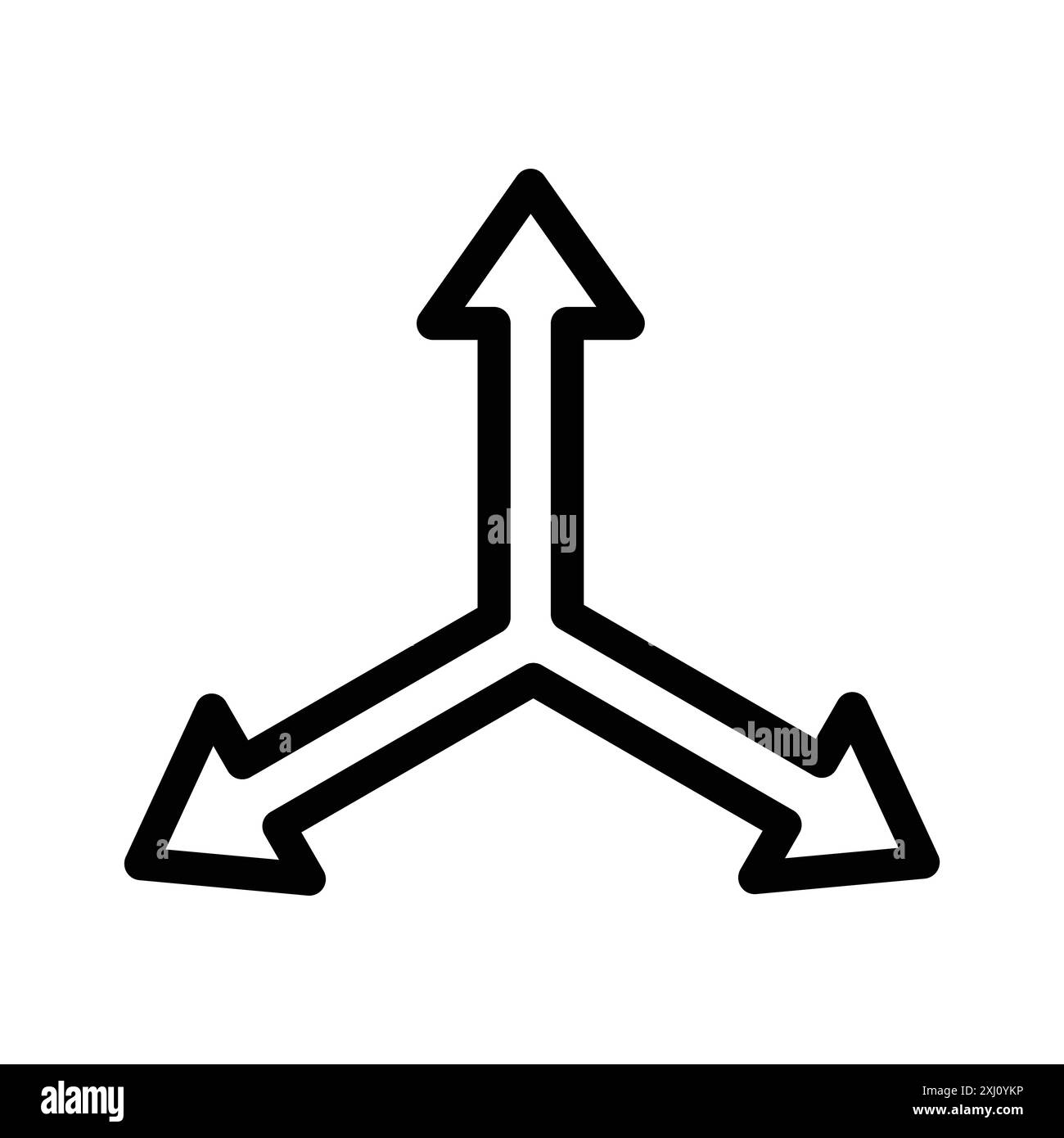 3 Arrow Way Icon Linear Logo Mark Set Collection In Black And White For Web Stock Vector Image