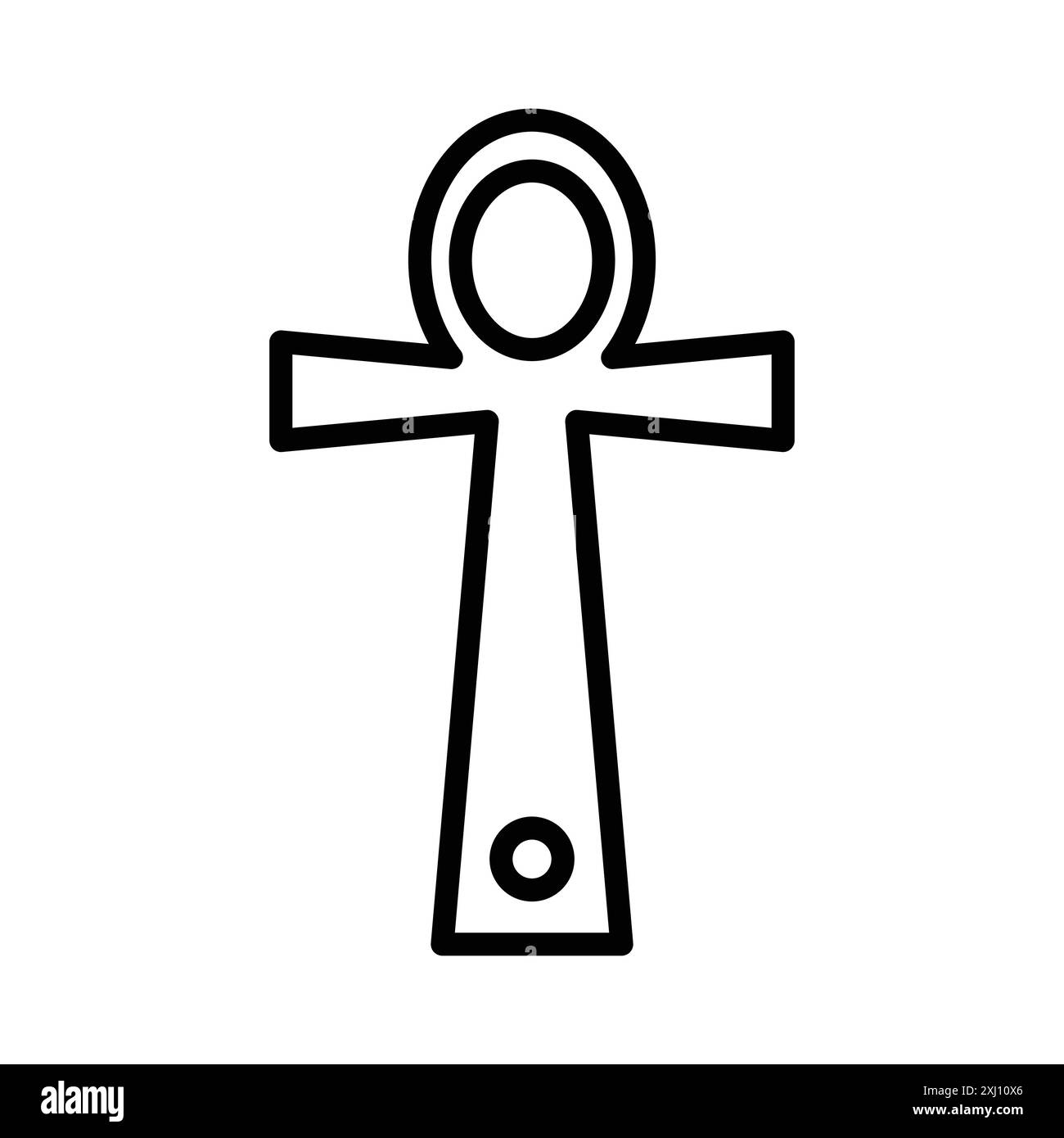Ankh Icon Linear Logo Mark Set Collection In Black And White For Web