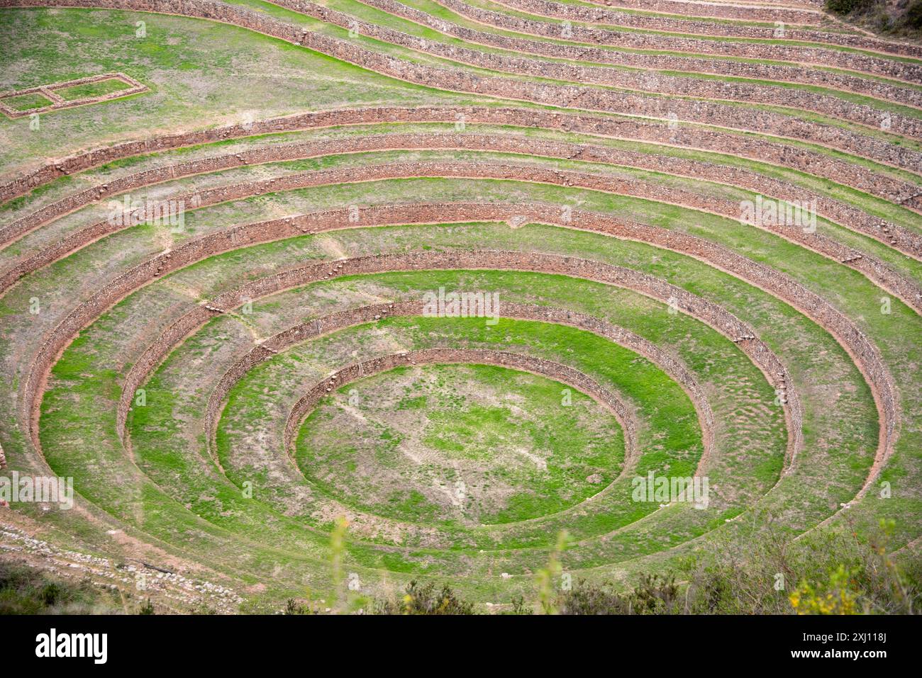 Moray place, an inca farm where them recolected vegetables and cereals ...