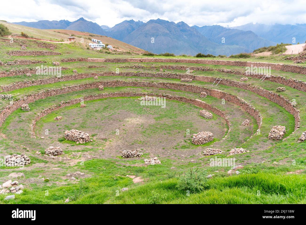 Moray place, an inca farm where them recolected vegetables and cereals ...