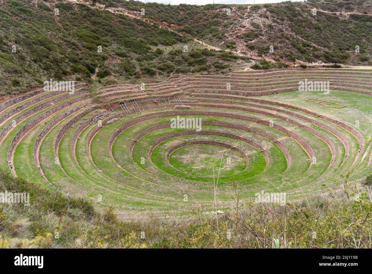 Moray place, an inca farm where them recolected vegetables and cereals ...