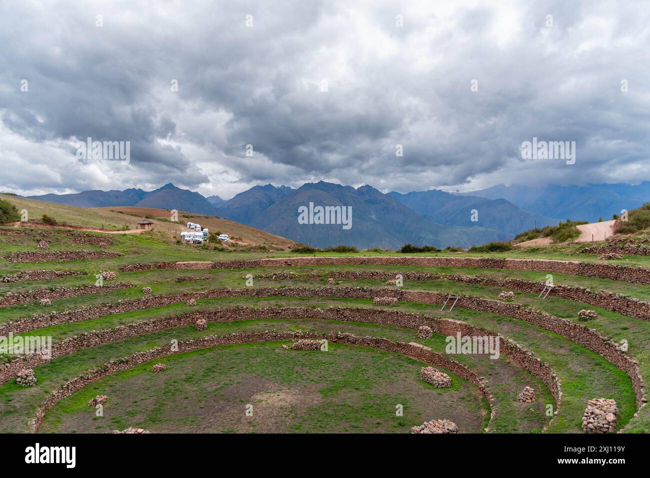 Moray place, an inca farm where them recolected vegetables and cereals ...