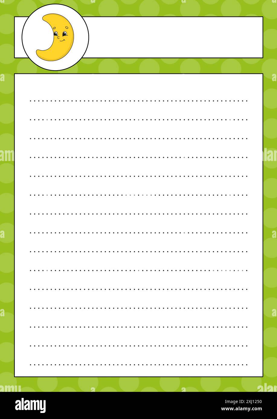 Lined sheet template. Handwriting paper. For diary, planner, checklist ...