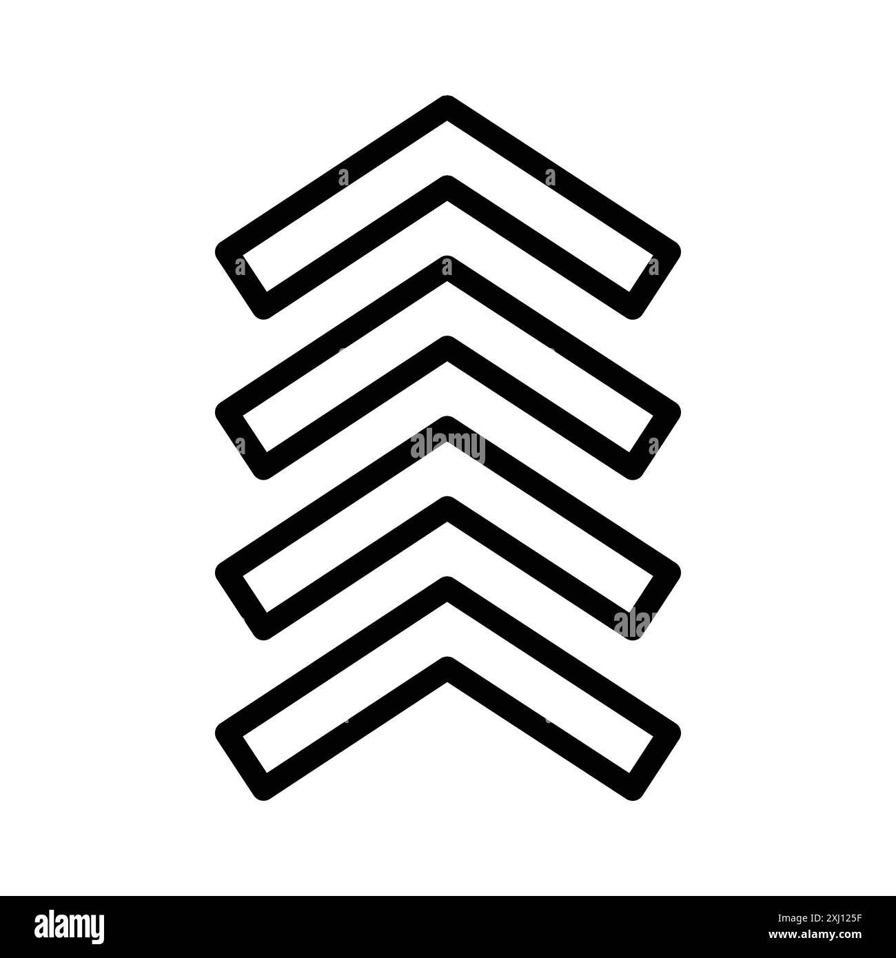 Arrow chevron icon linear logo mark set collection in black and white for web Stock Vector Image ...
