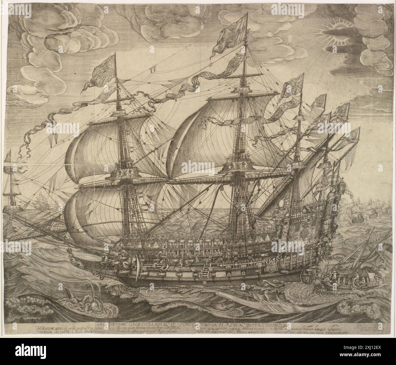 The Warship Trekroner Campen, Jan Diricks van 1550 - 1622 Copper ...