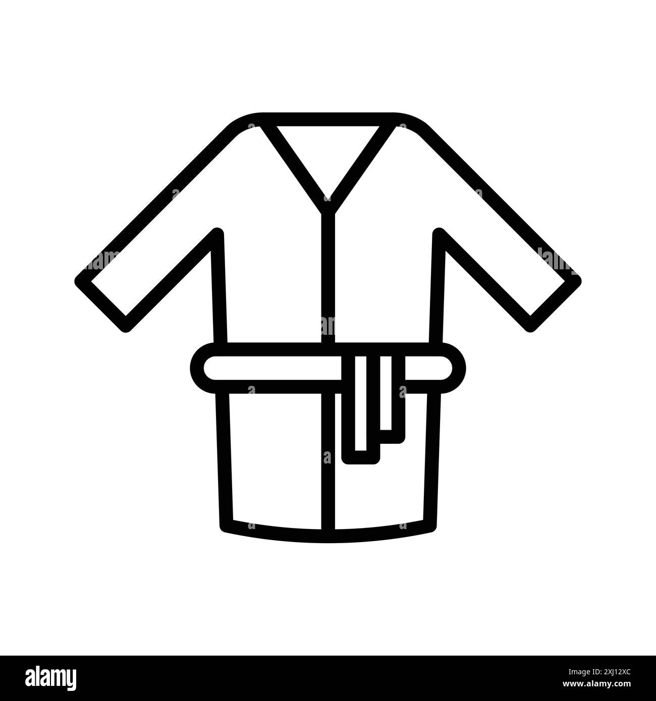 bathrobe icon linear logo mark set collection in black and white for ...