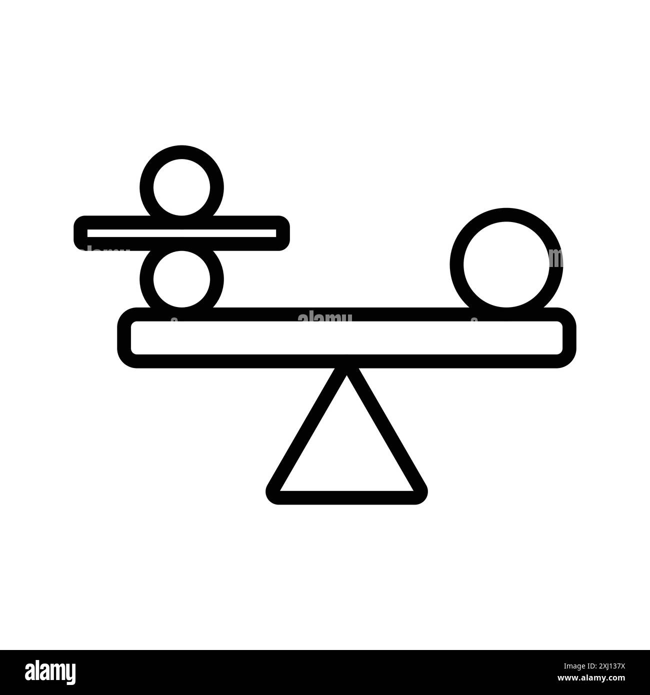 balancing icon linear logo mark set collection in black and white for web Stock Vector Image ...