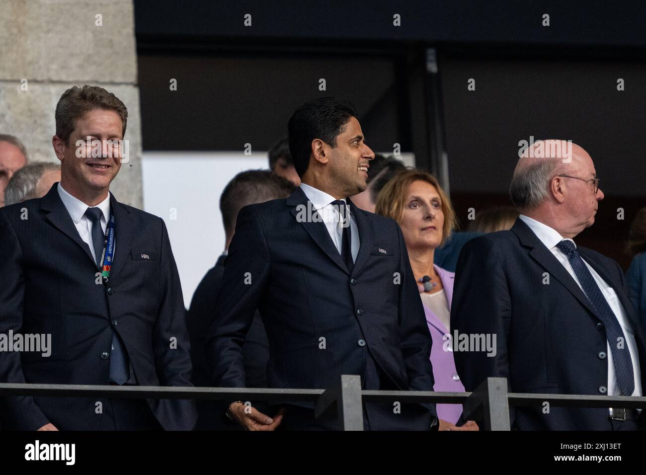 BERLIN, GERMANY - JULY 14: (R) PSG chairman Nasser Al-Khelaifi during ...