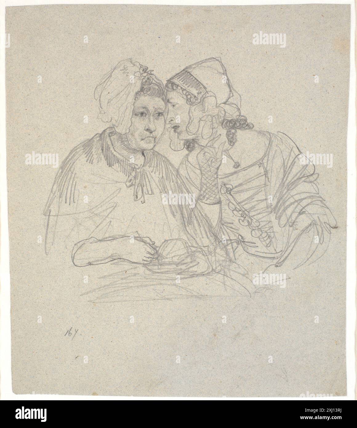 Study to two of the gossiping madams on the painting of the "maternity ...