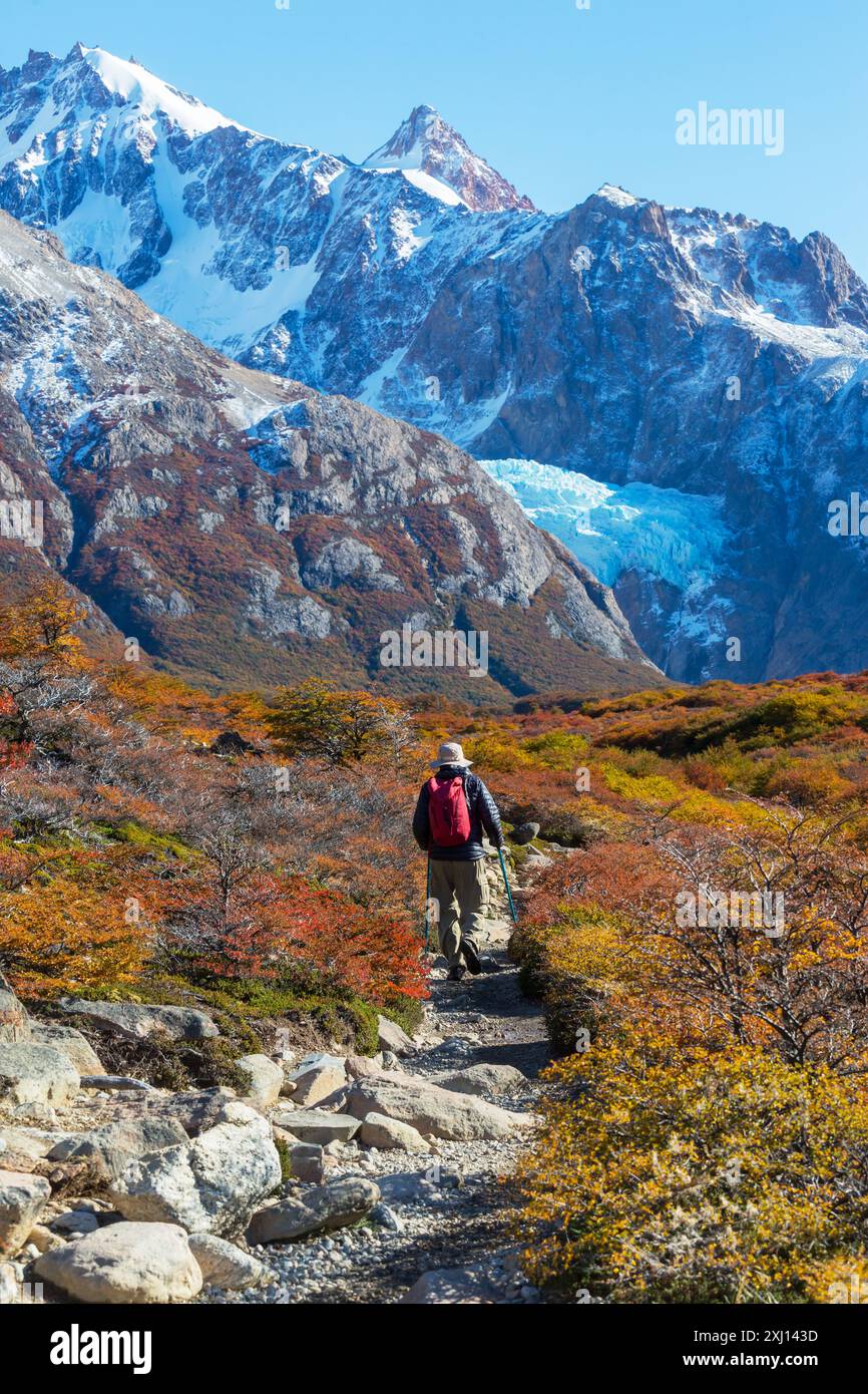 Hike in the autumn mountains. Fall season theme Stock Photo - Alamy