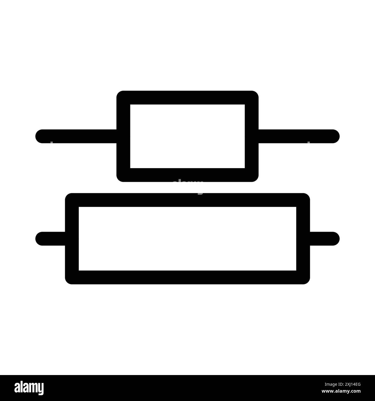 Alignment icon linear logo mark set collection in black and white for web Stock Vector Image ...