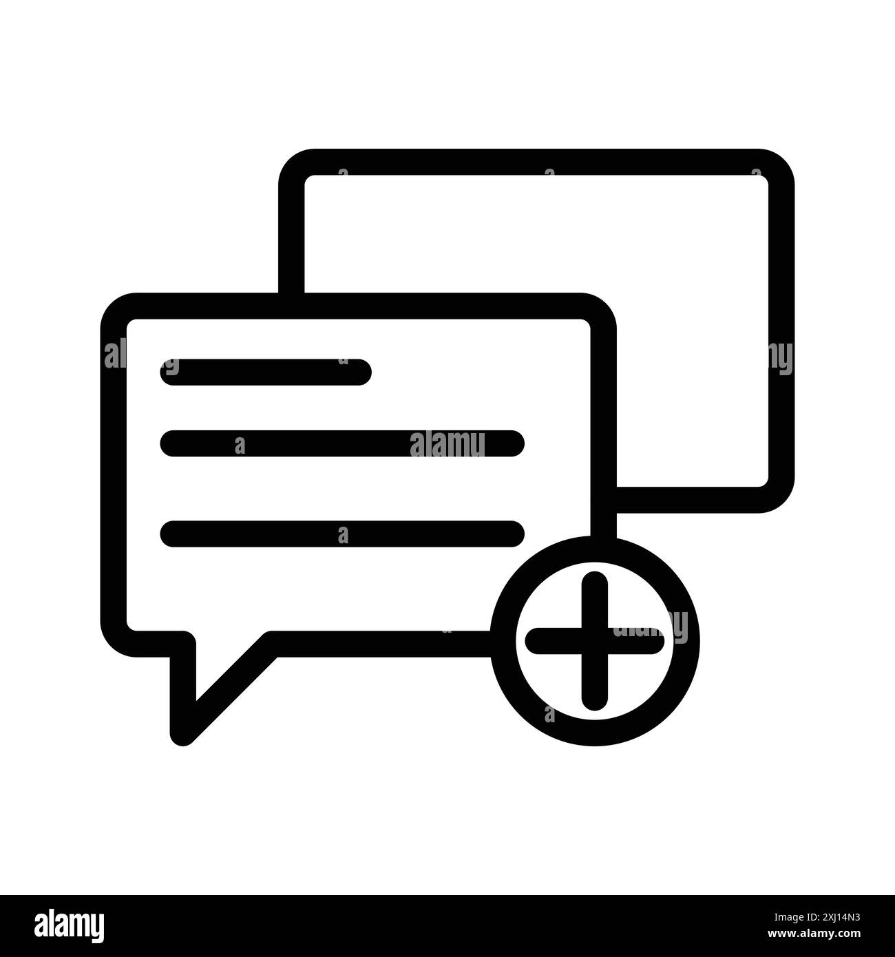 Add chat icon linear logo mark set collection in black and white for ...