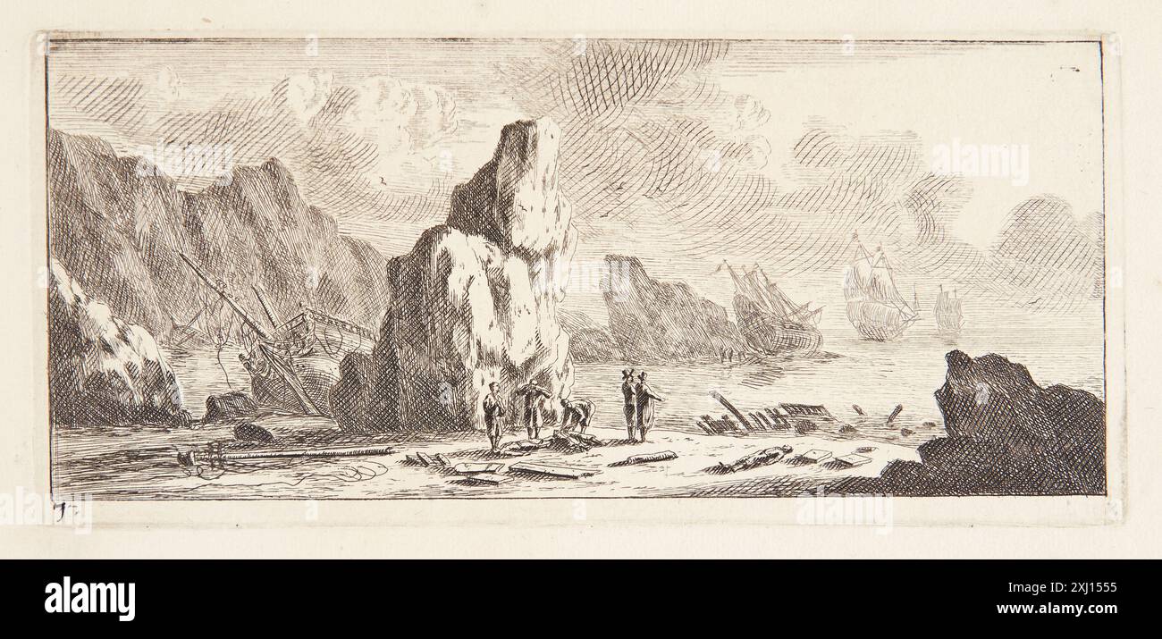 Coast with shipwreck after a storm Nooms, Reinier 1621 - 1664 ...