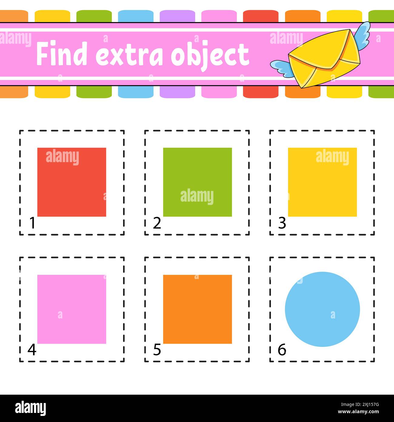 Find extra object. Educational activity worksheet for kids and toddlers ...
