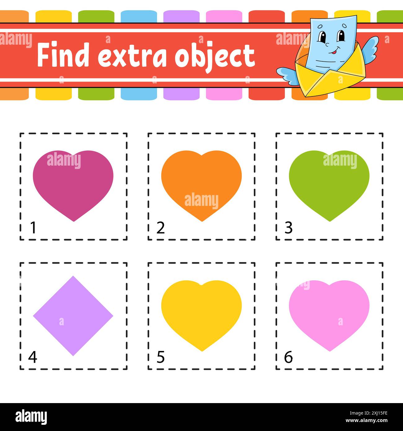 Find extra object. Educational activity worksheet for kids and toddlers ...