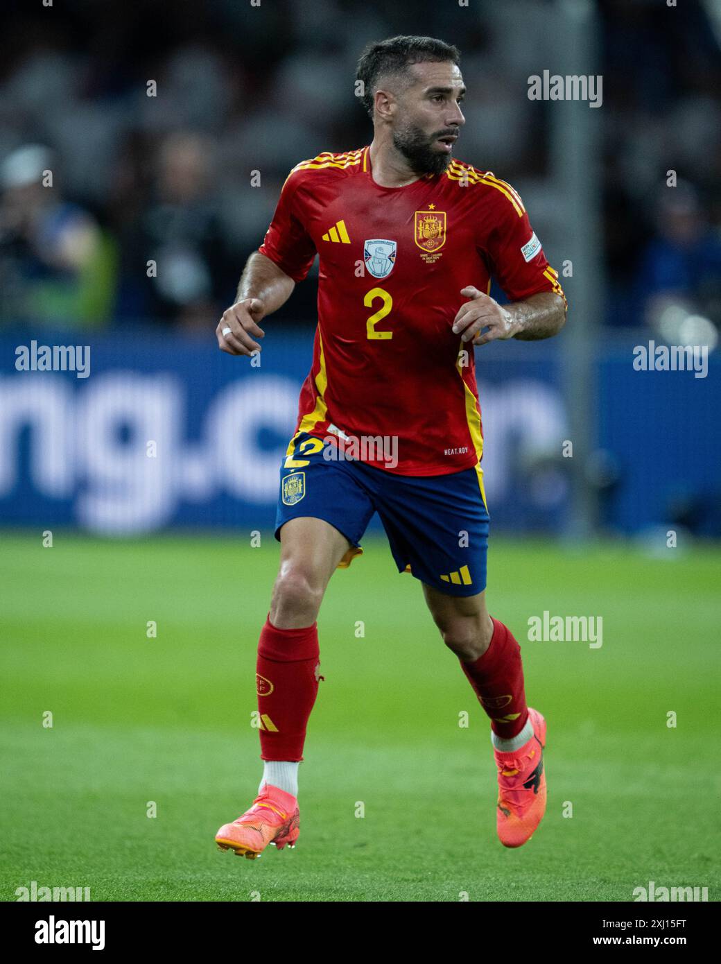 BERLIN, GERMANY - JULY 14: Dani Carvajal of Spain during the UEFA EURO ...