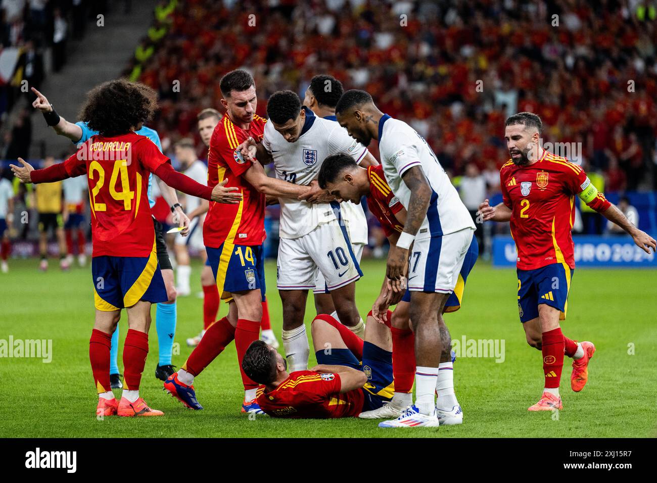 BERLIN, GERMANY - JULY 14: Ivan Toney, Jude Bellingham, Nacho during ...