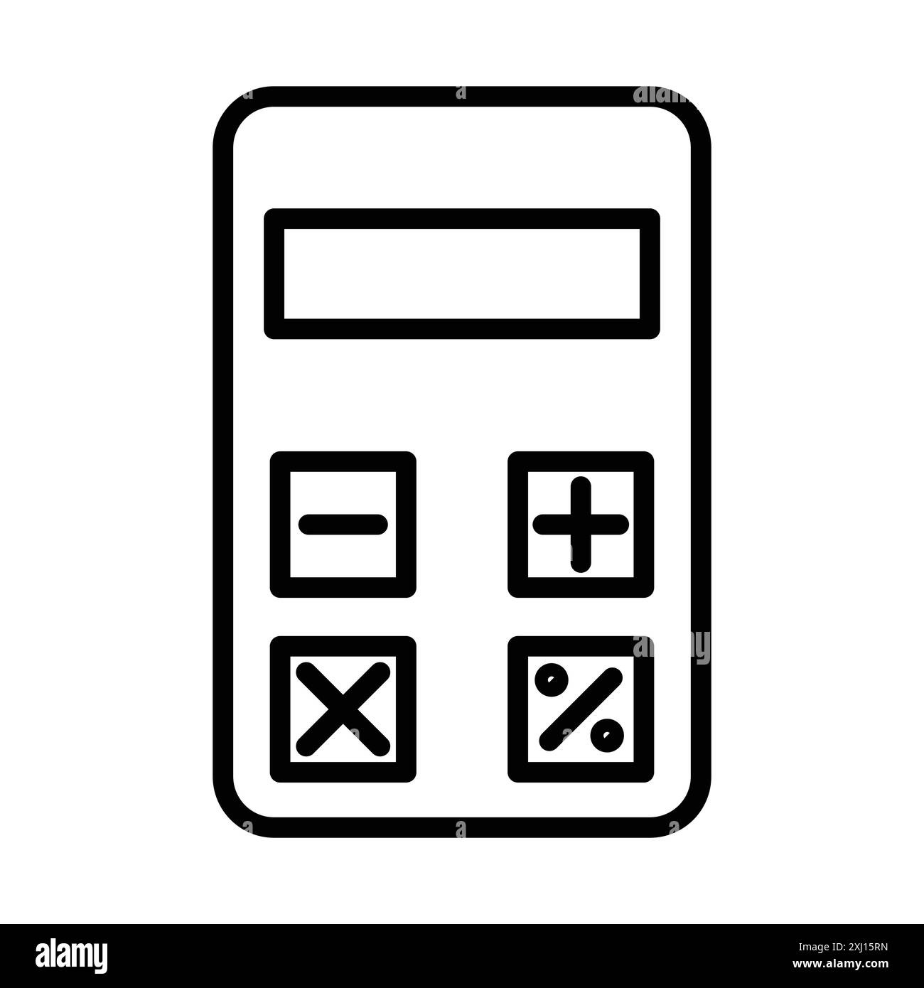 Calculator icon linear logo mark set collection in black and white for ...